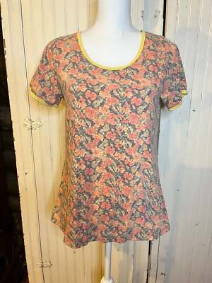 Floral Classic Ringer Top - XS | eBay