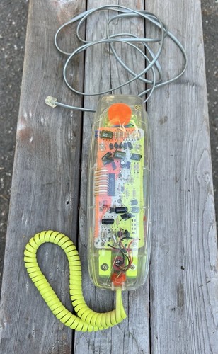 Vintage 1990's Conair Neon Brights Phone Clear Transparent Phone SW205 ...