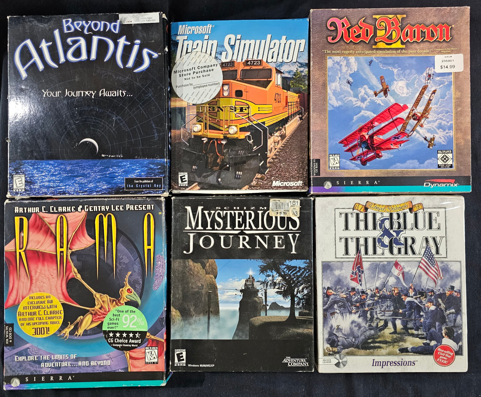 Vintage Old School PC Game Lot of 6 - Sci-Fi, Adventure, Simulator | eBay