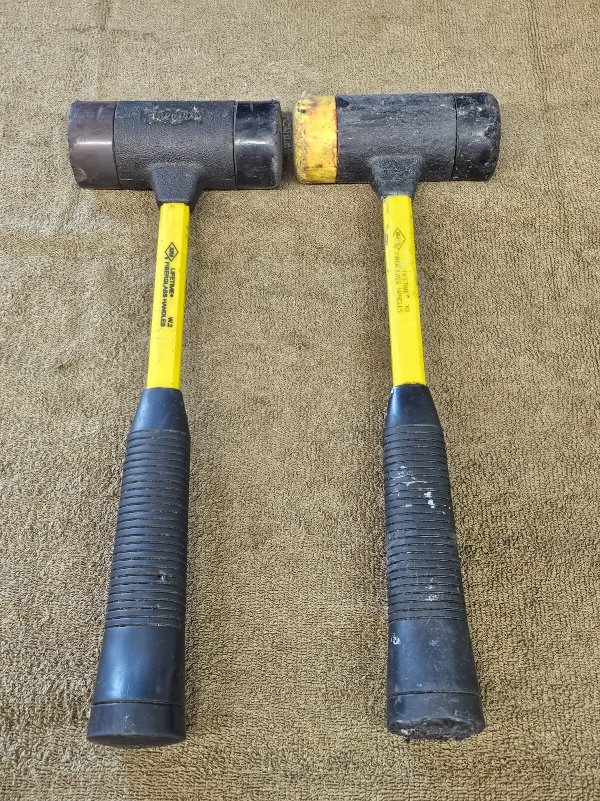 2 Nupla Soft Face Dead Blow Body Hammers Fiber Glass Handle SPS205 2lbs ...