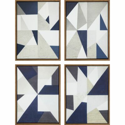 Project 62 , Triangulation 4pc Printed Canvas Framed Wall Canvas, Ea14 ...
