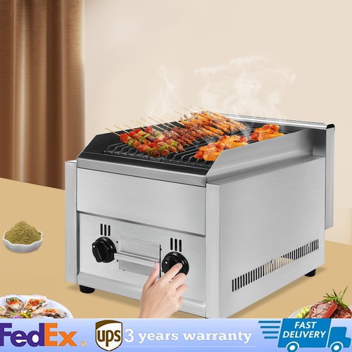 New Commercial Countertop Char Broiler Grill 2 Burner Gas & Propane ...
