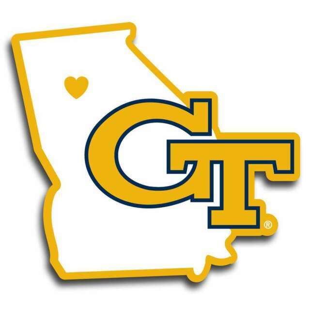 NCAA Georgia Tech Yellow Jackets Home State Auto Car Window Vinyl Decal ...
