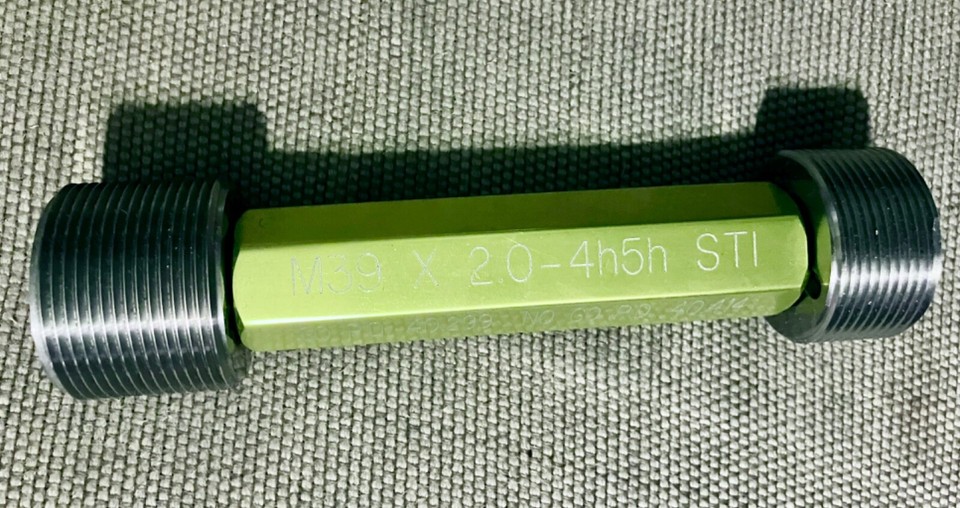 US Gage Work Plugs M39x2.0 4H5H STI Thread Plug Gage GO NOGO 40.299 ...