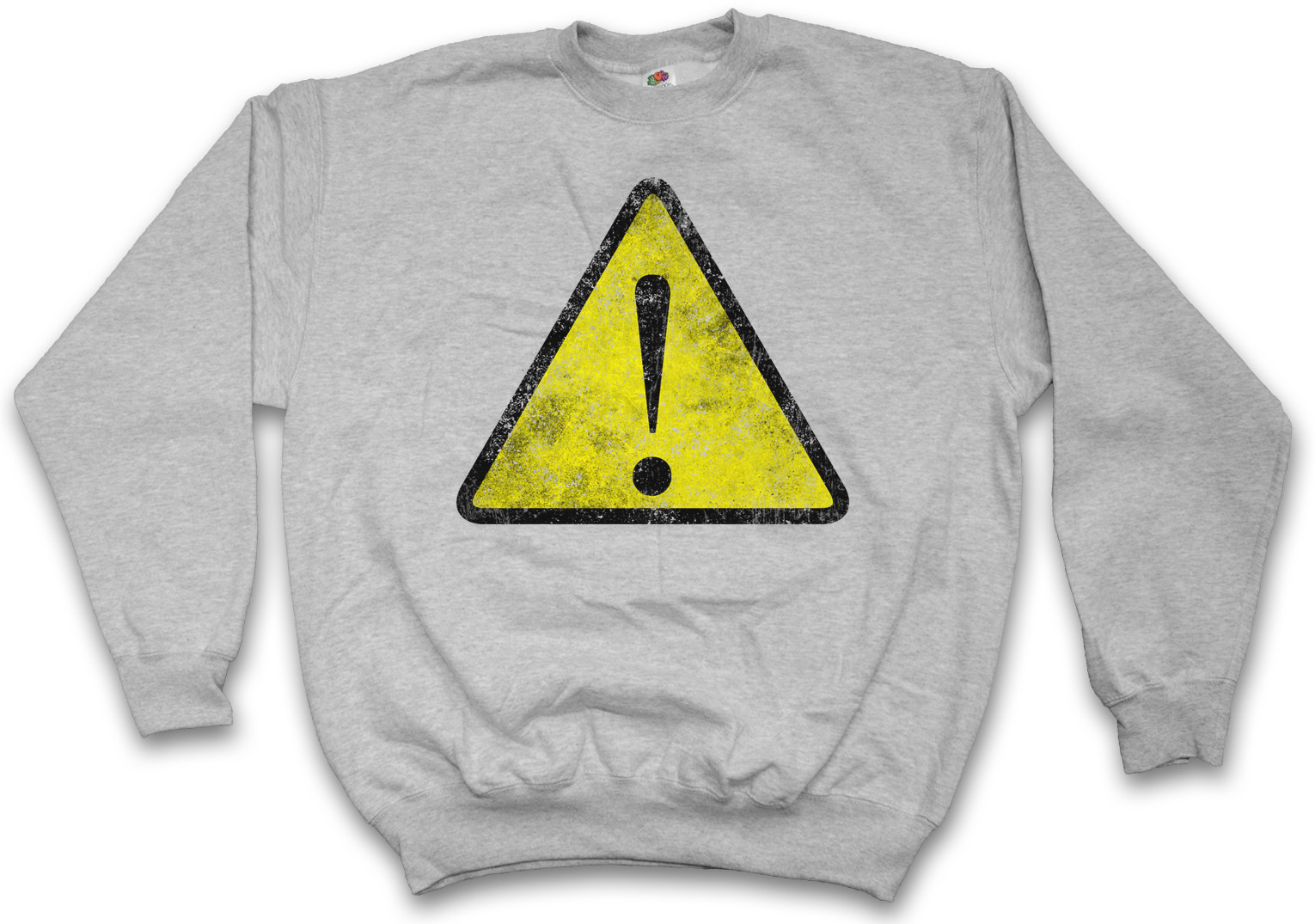 WARNING SIGN SWEATSHIRT Symbol Logo Insignia USA Caution Danger ...