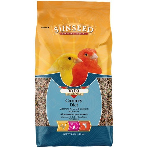 Sunseed Vita Canary Diet 2.5-lb Canary Seed Mix Canary Food Red Factor ...