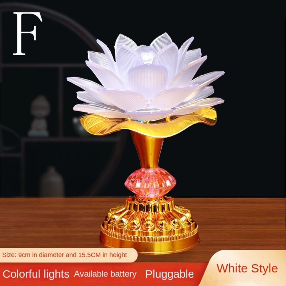 220V Buddhist Lamp LED Night Light Lotus Flower Lamp Temple | eBay