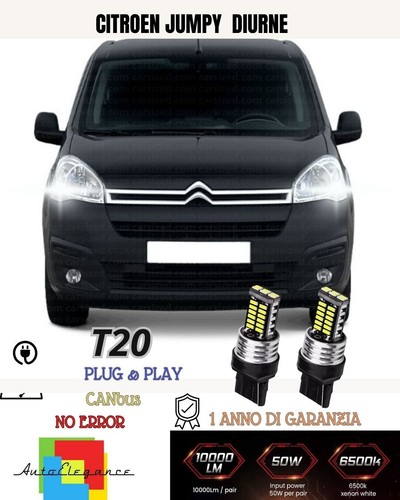 ️ Paire Feux de Jour DRL 15 LED T20 Canbus Citroen Jumpy 6000K Blanc No ...