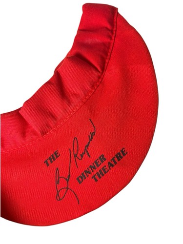 The Burt Reynolds Dinner Theatre Visor Hat Red RARE FIND Signed-in ...