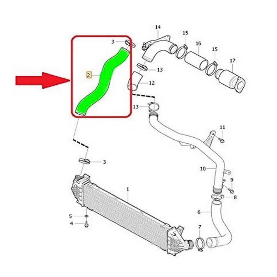 FOR VOLVO V40 D2 1.6 DIESEL INTERCOOLER TURBO HOSE PIPE 2012 - 2022 ...