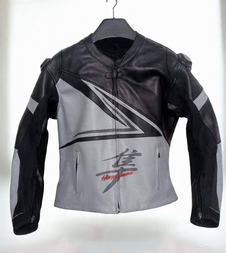 New Suzuki Hayabusa Motorcycle Leather Jacket Motorbike Biker Racing ...