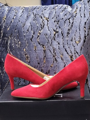 NATURALIZER women High Heels Suede Leather Red Pumps | eBay