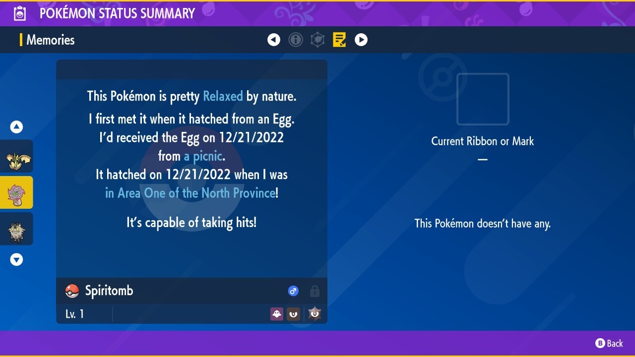 Spiritomb XXXL Shiny Egg 6IV Jumbo Mark Alpha Size Pokemon Scarlet ...