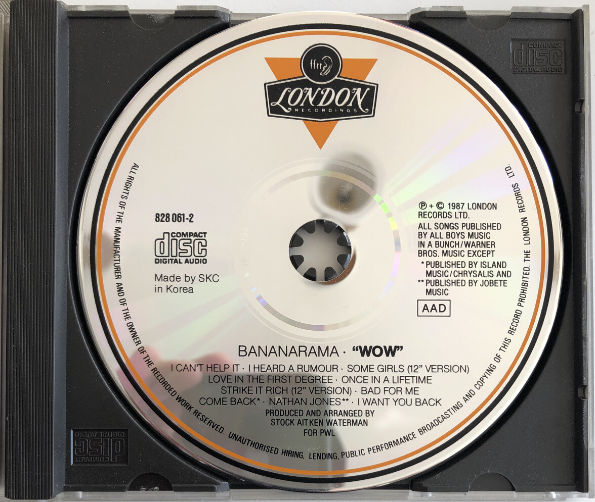 BANANARAMA "WOW!" Rare 1987 10Trk *Import CD *CD Made by SKC in Korea ...