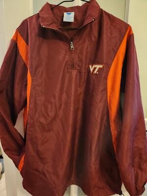 NCAA Men's Virginia Tech Hokies Pocketed Windbreaker Pullover Jacket ...