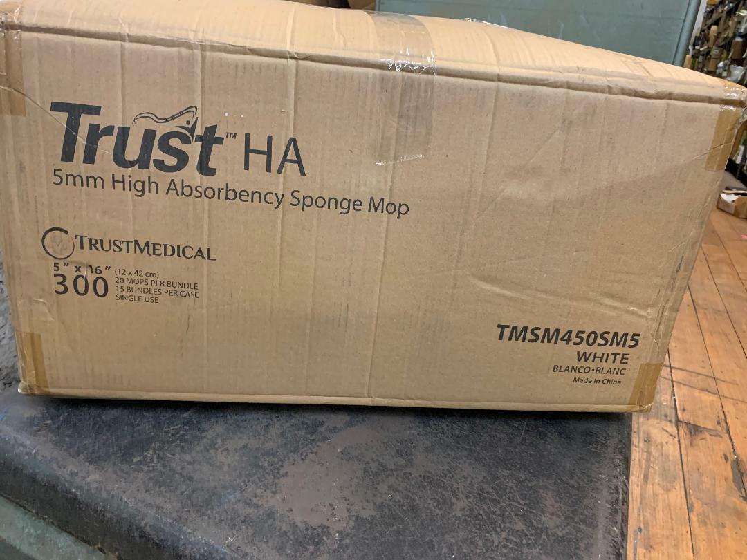 Trust 5mm High Absorbency Sponge Mop TMSM450SM5 Case of 300 New Factory ...