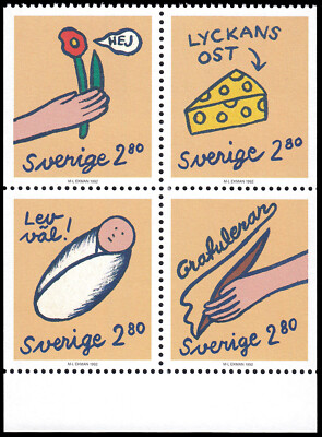Sweden Swedish Sweden 1708/11 1992 Stamps Of Greetings And ...