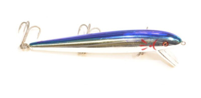 Vintage Cotton Cordell 5" Red Fin Bass Musky Pike Jerkbait Fishing Lure ...