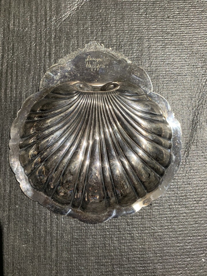 Baroque By Wallace 277 Silverplate Candy Serving Dish Clam Shell Ornate ...