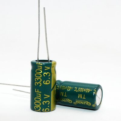 10 PCS Electrolytic Capacitor 3300uF 6.3V 10x20mm Aluminum Radial ...