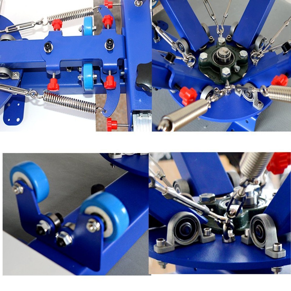 4 Color Screen Printing Kit Adjustable Press Printer Pres-stretched ...