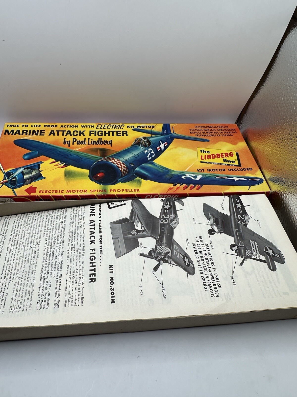 Lindberg 1/4 inch = 1 Ft. Scale Marine Attack Fighter Electric Model ...