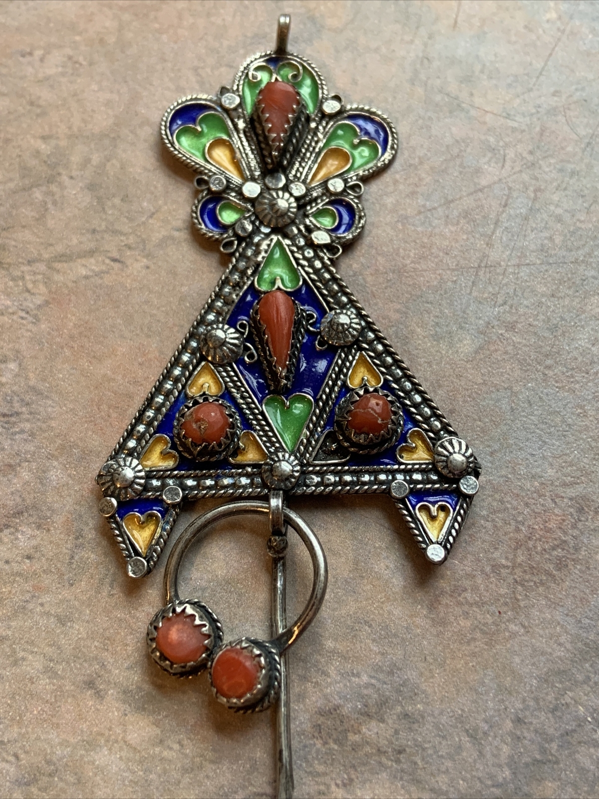 berber fibula brooch - Gem