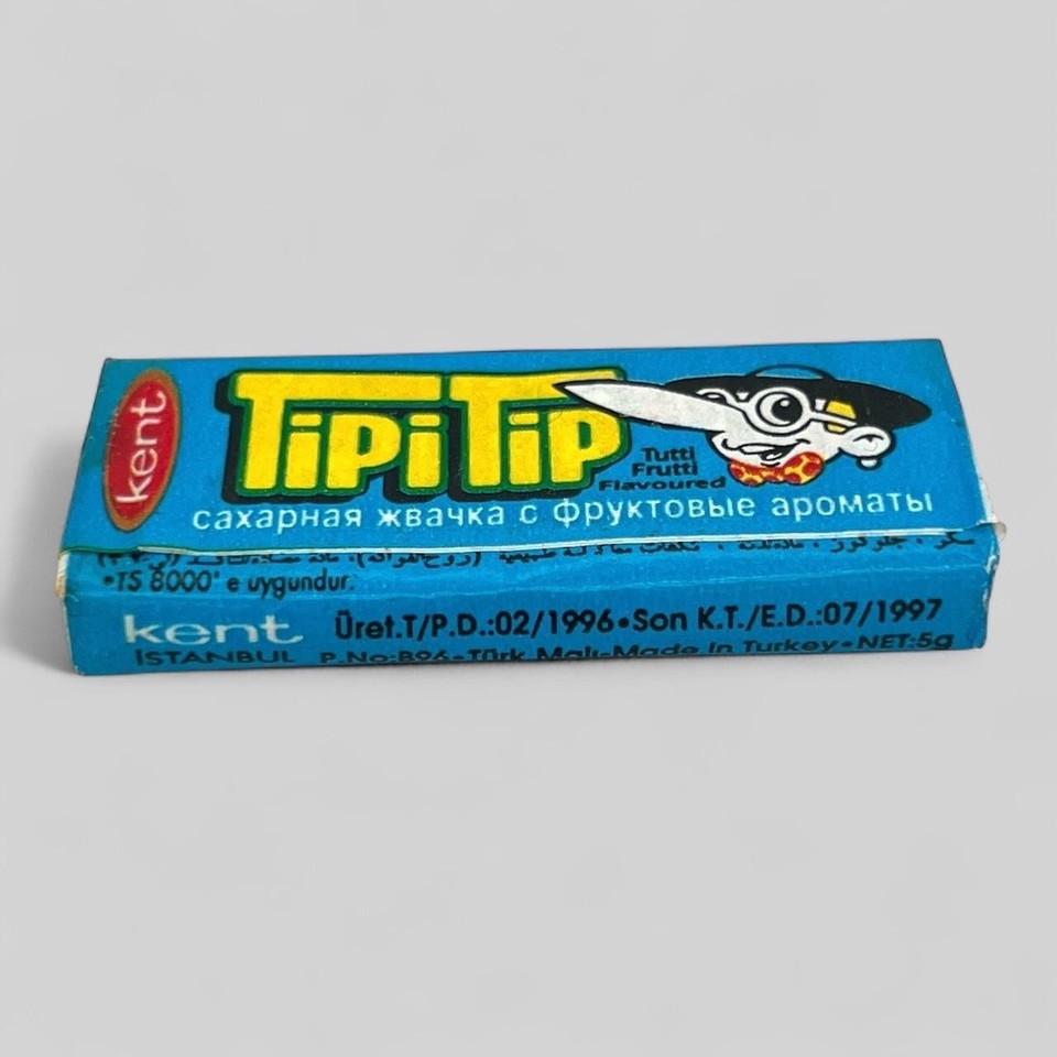 Vintage 1996 Kent TipiTip Bubble Gum Wrapper- Blue Edition- Turkish ...