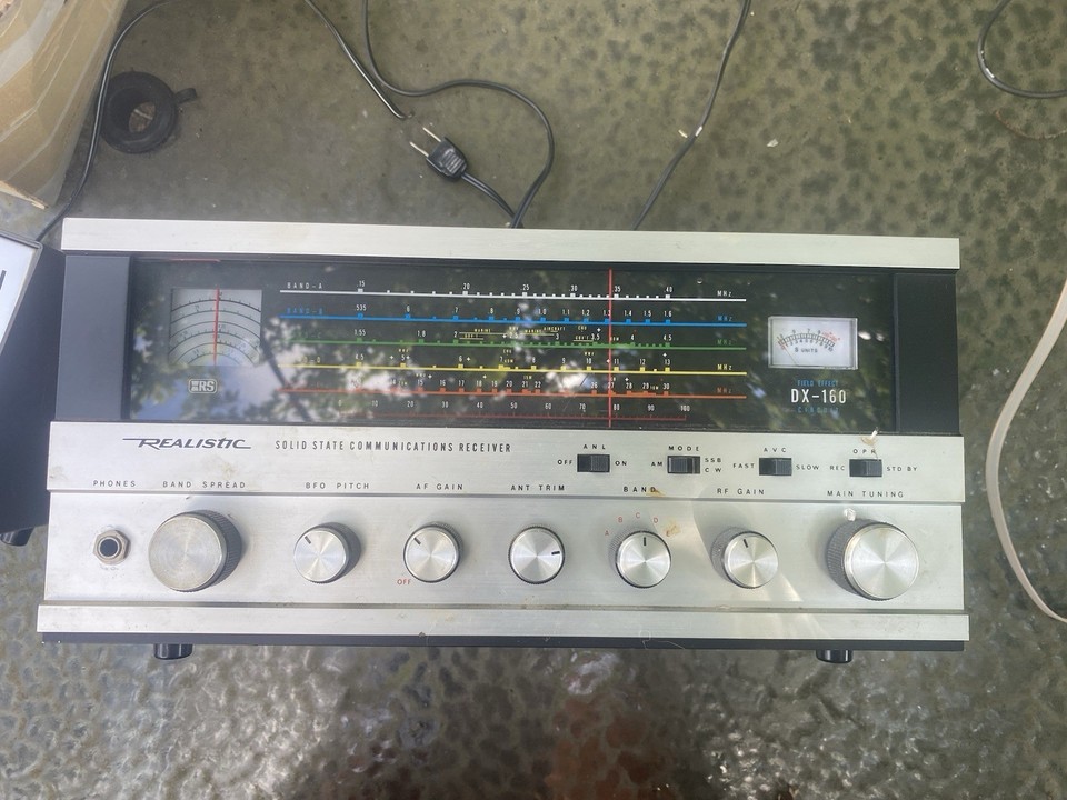 Vtg Realistic DX-160 Communications Receiver SP-150 Speaker Shortwave ...