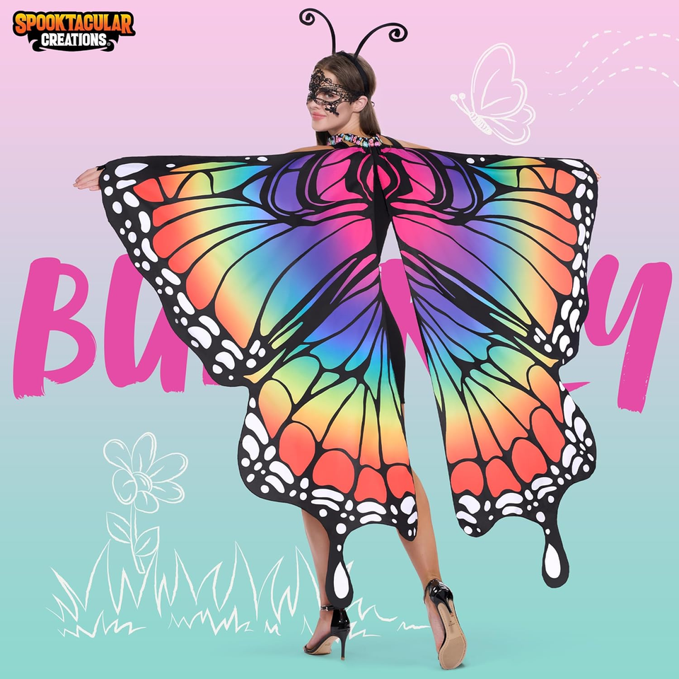 Halloween Butterfly Wings Costume for Women, Butterfly Wings Adult ...