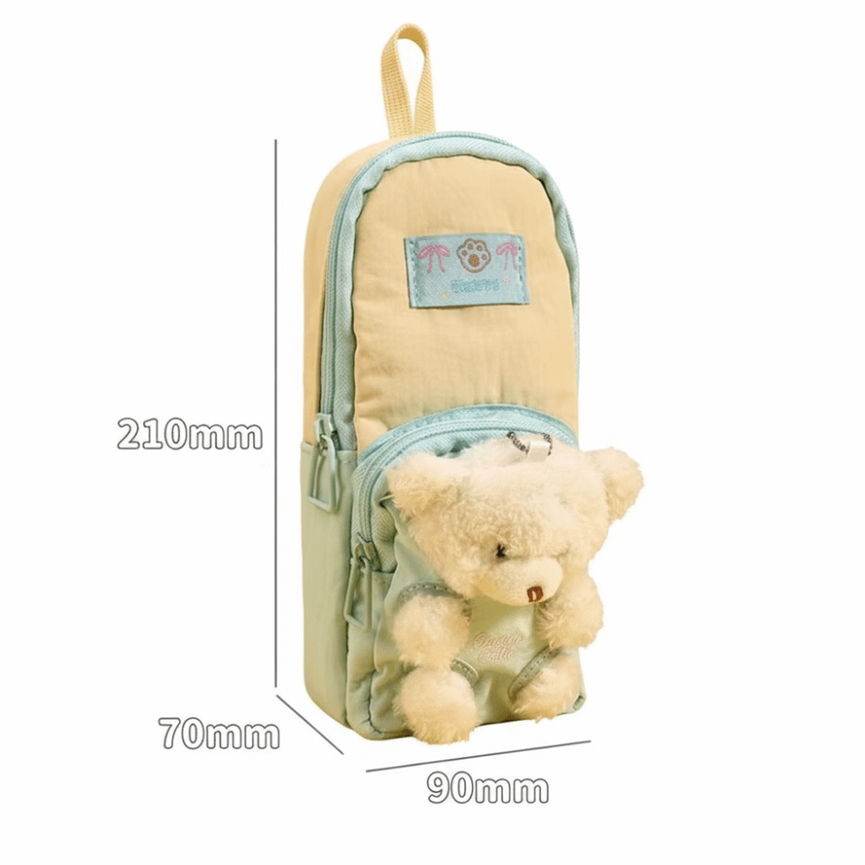 Durable Zipper Bear Pencil Case Cartoon Design Pencil Pouch Back To ...