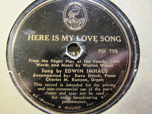 THE FAMILY Club San Francisco 1941 FLIGHT PLAY Armand Girard Charles ...