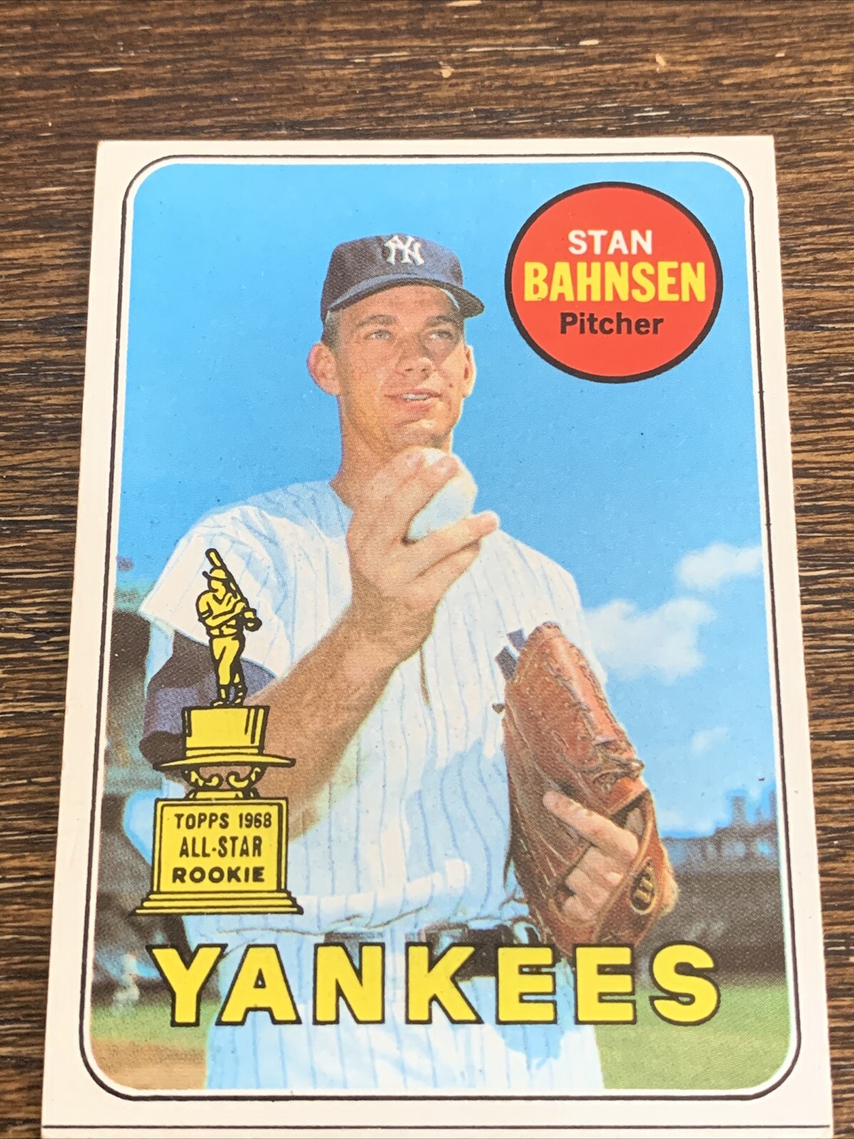 1969 TOPPS STAN BAHNSEN #380 ALL STAR ROOKIE YANKEES EX-MT OR BETTER x ...