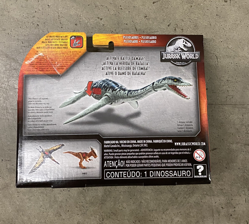 Jurassic World PLESIOSAURUS BATTLE DAMAGE Plesiosaur Figure 2019 Mattel ...