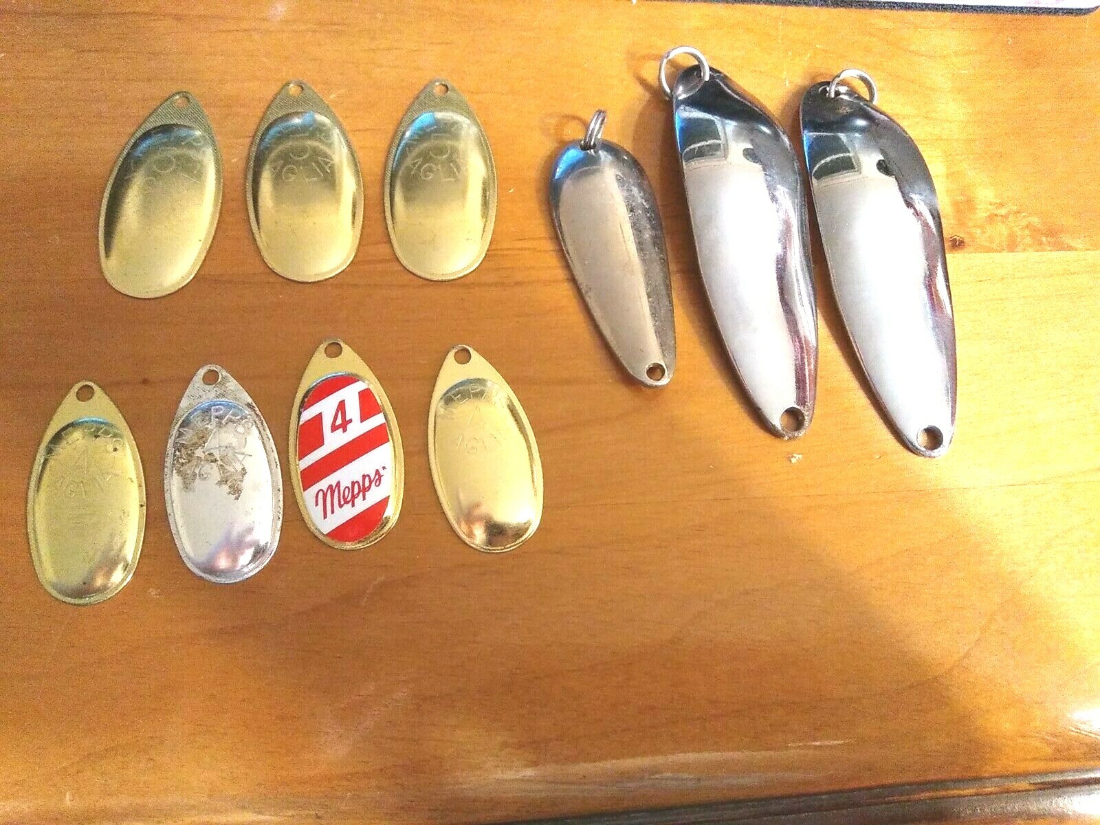 Vintage Mepps #5 AGLIA & #4 Spinner Lures Made In France 3 Gator spoons ...