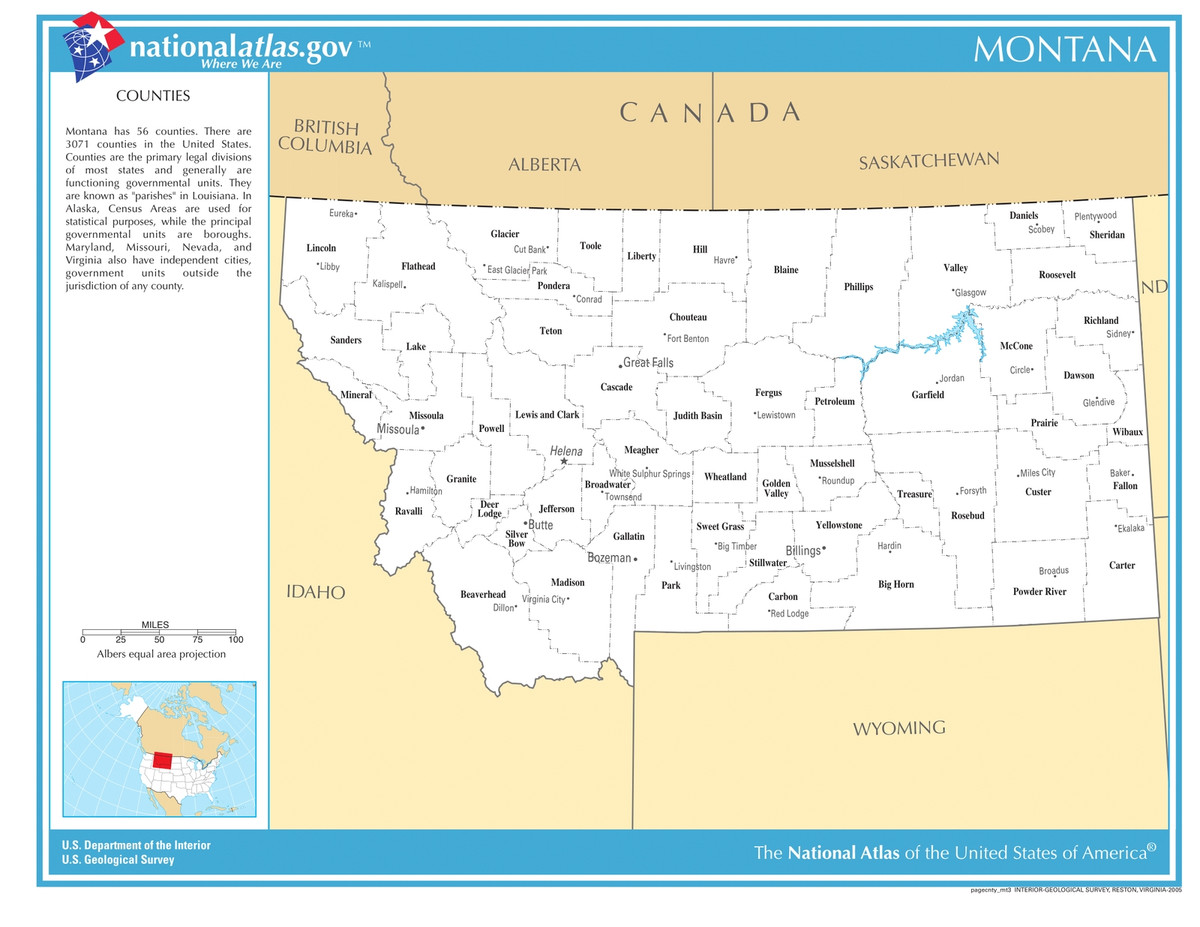 Map Of All Montana Towns Montana State Zipcode Highway, Route, Towns
