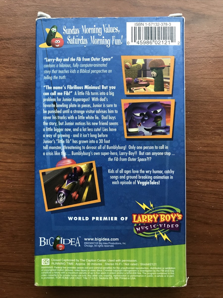 Larryboy Og Fibben Fra Verdensrommet Vhs VeggieTales Larryboy The