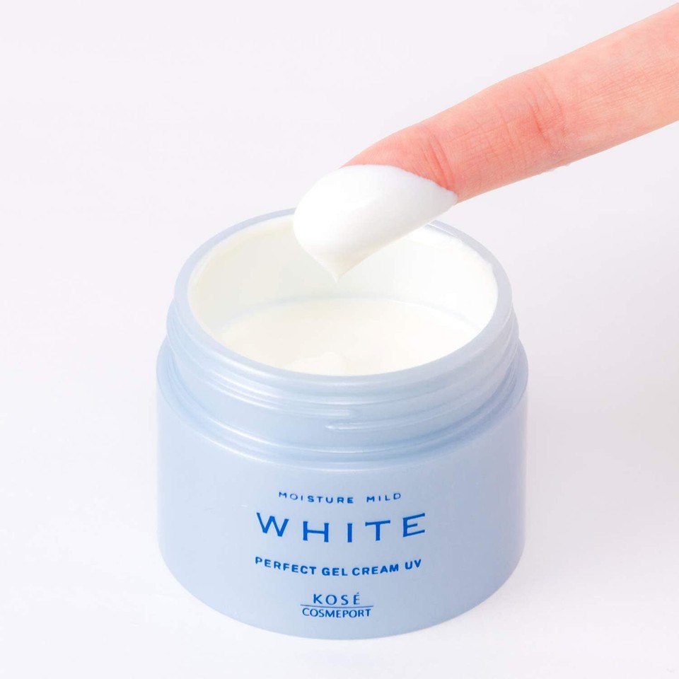 KOSE Moisture Mild White Perfect Essence Serum UV Gel Cream Brighten ...