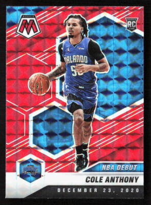 2020-21 Panini Mosaic Cole Anthony NBA Debut Mosaic Red Prizm Rookie #268 | eBay