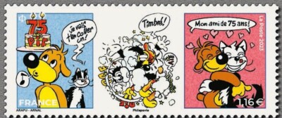 France 2023 comics bd PEEP the dog 1948 Pif le chien cat Hercule chat ...