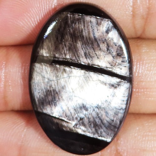 100% Naturel Hypersthene Cabochon 48.75 Cts Forme Ovale 26x38x3 MM ...