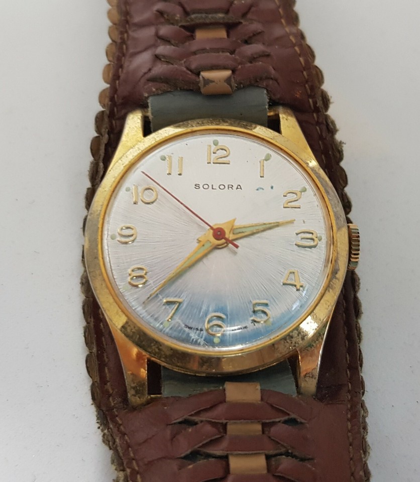 Beautiful Rare Vintage Solora Mechanical Watch Swiss Made | eBay
