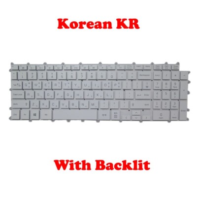 Backlit White Keyboard For LG 17Z90P 17Z90P-G 17Z90P-K 17Z90P-N KR NO ...