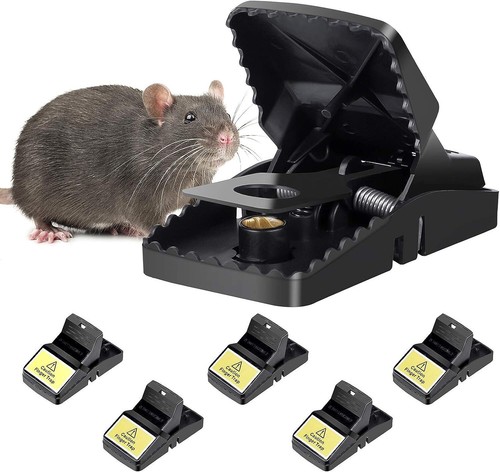 4 Large Rat Catching Metal Traps Heavy Duty Snap Mouse Trap Bait Pest ...