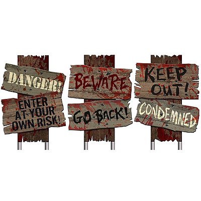 Zombie Haunted Cemetery Sidewalk Signs Halloween Props Horror Prop ...