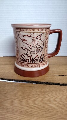 SeaWorld Shark Designer Coffee Tea Mug Cup Souvenir Browns 16 Ounces | eBay