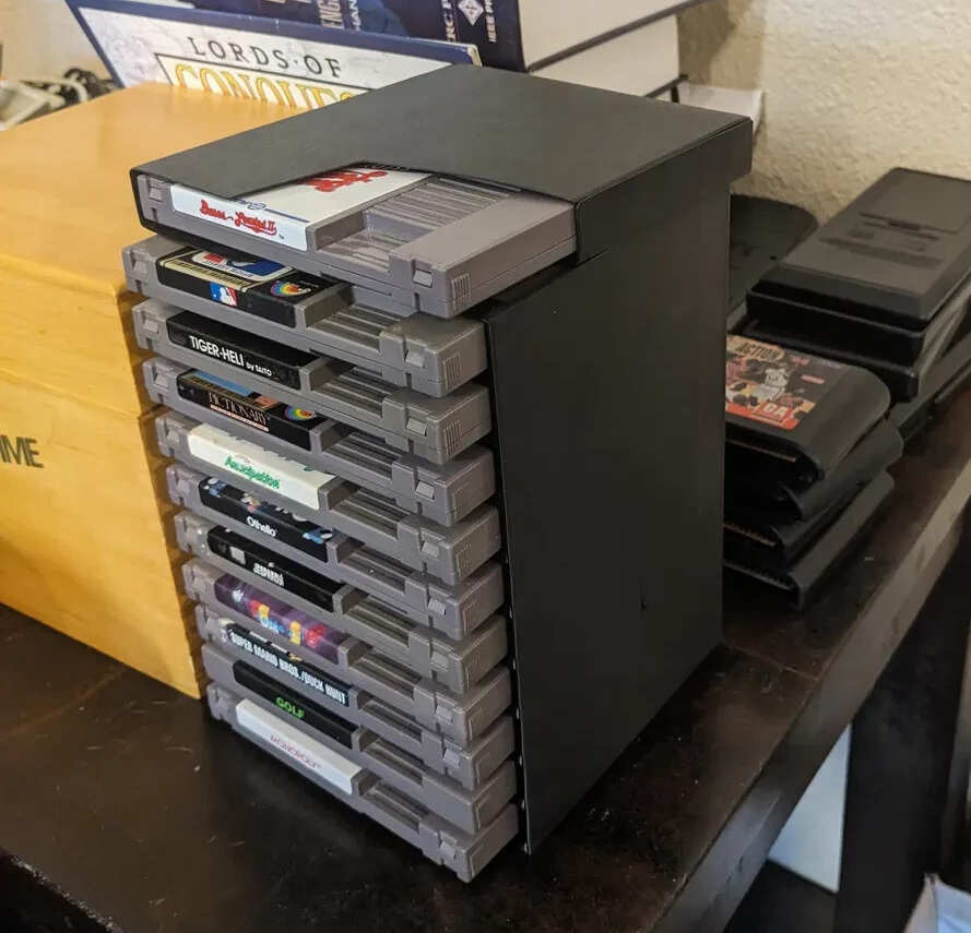 NES Game Cartridge Storage Rack - 5-10 Slots 3D Printed (Choose Your ...