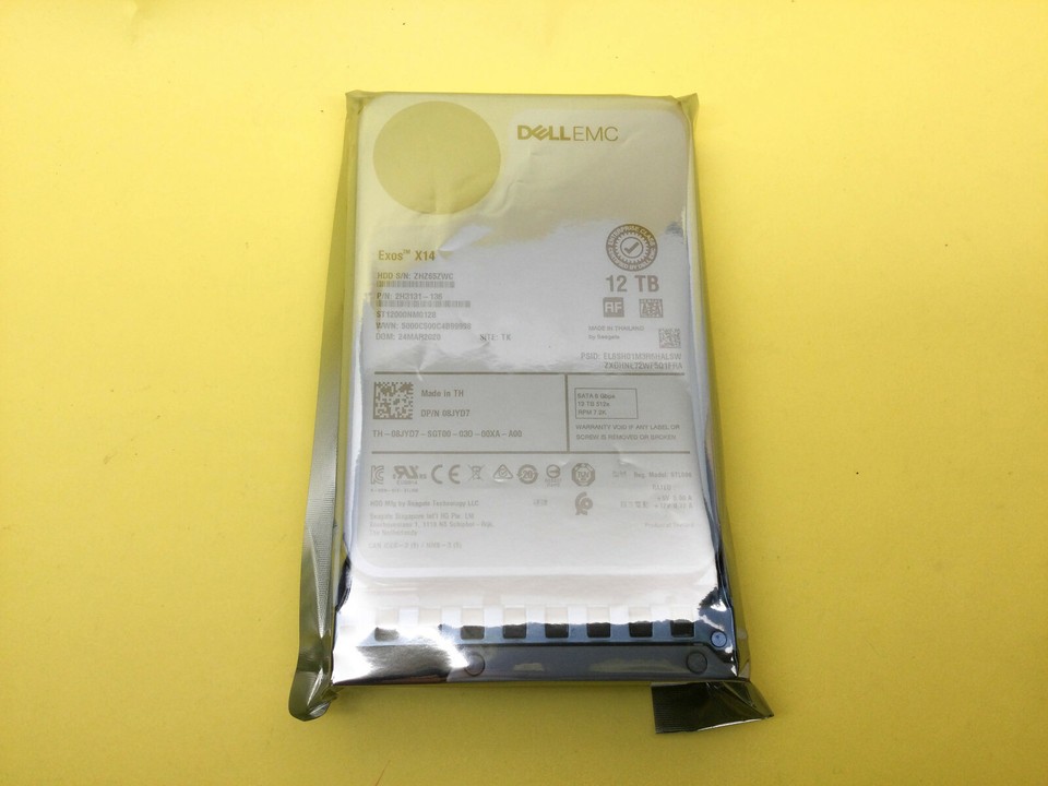 8JYD7 DELL EMC 12TB 7.2K SATA 6Gb/s 3.5" 512e HDD 08JYD7 ST12000NM0128 ...