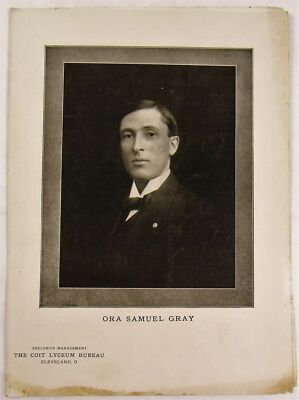 c1910 Ora Samuel Gray Lycium Chautauqua Artist Lecturer Program Humor ...