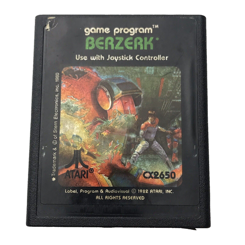 ATARI 2600 BERZERK Vintage Video Game Cartridge 1982 80s | eBay
